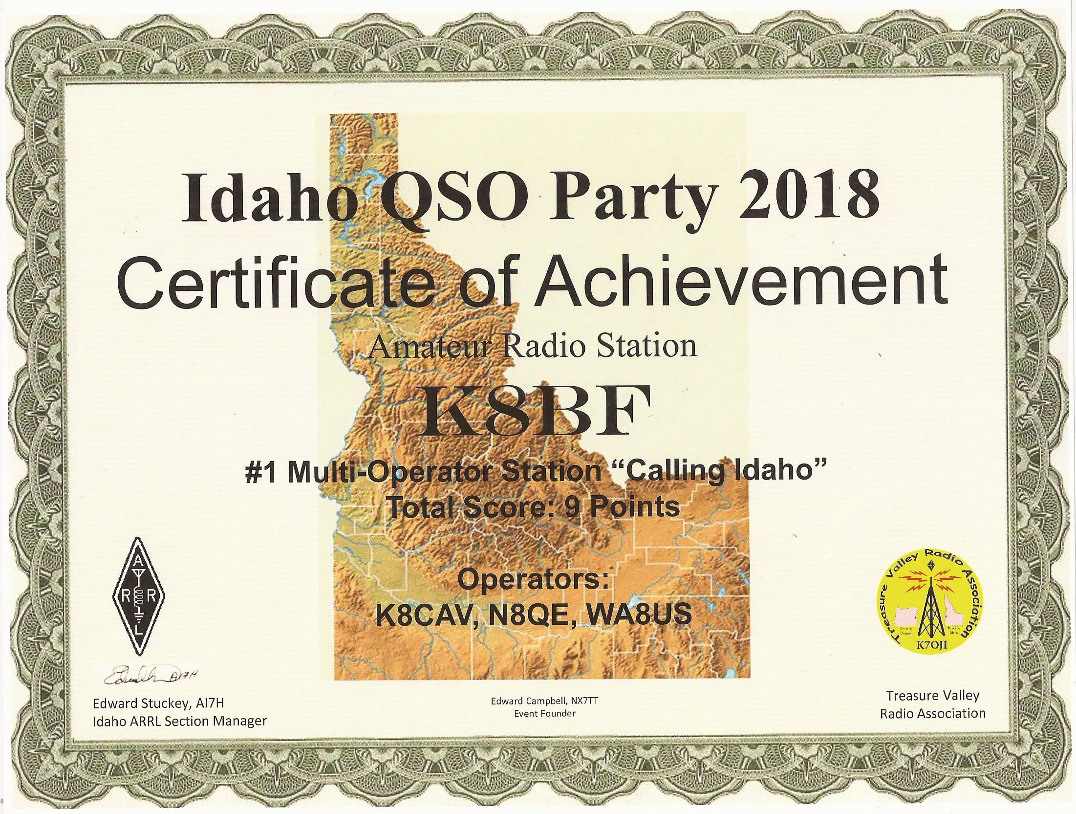 2018IDQP | PCARS (K8BF)